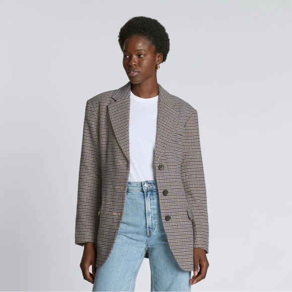 Everlane | Jackets & Coats | Everlane 8s Wool Blazer Blue And Brown ...